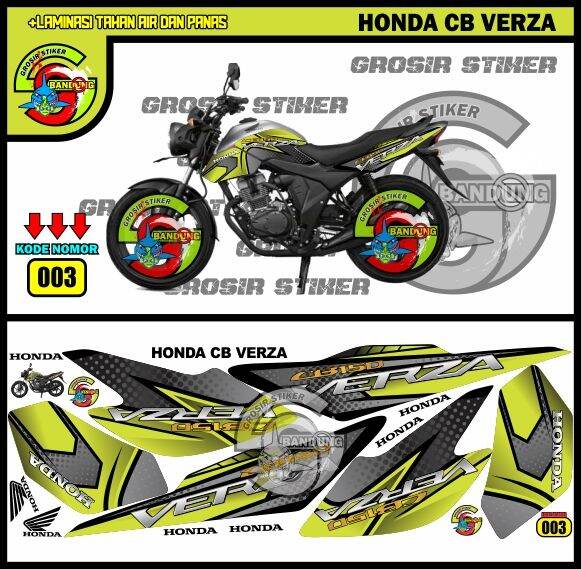 STRIPING VARIASI STIKER MOTOR HONDA CB VERZA / STIKER VARIASI | Lazada ...
