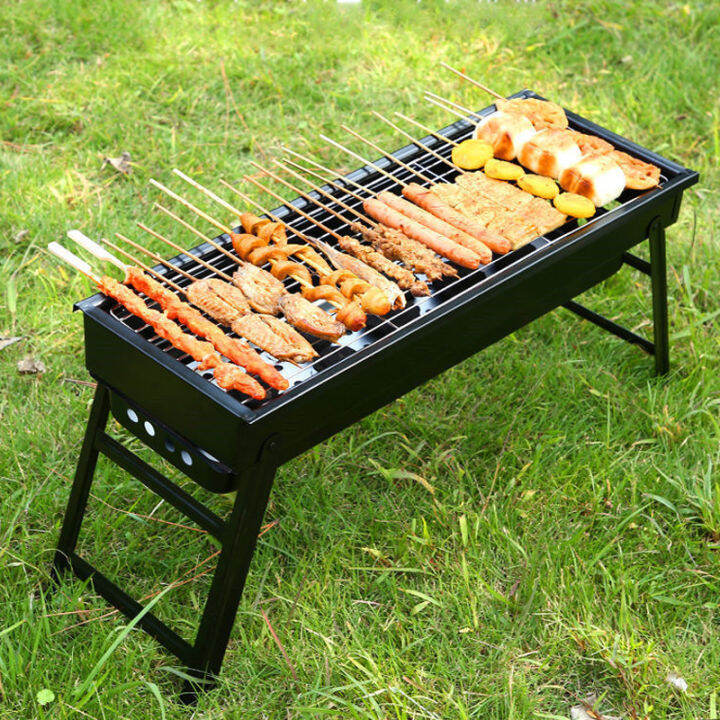 Portable [foldable] barbecue charcoal griller outdoor grill stainless ...