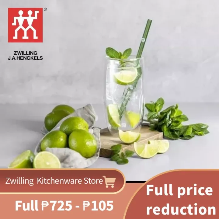ZWILLING® SORRENTO Borosilicate Double Wall Drinking Glasses 475ml, 2-pc Set | Lazada PH