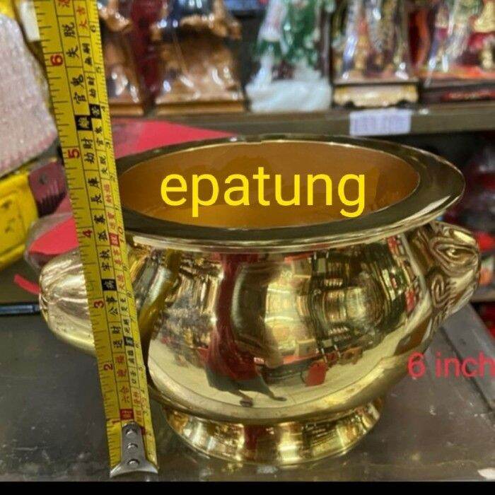 Hio Lo / hiolo/ hiulo/ hiu lo - kuningan - kepala singa - 5 inch ...
