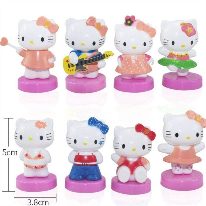 DJDK โมเดลแมวคิตตี้พลาสติกประดับรถอนิเมะของขวัญสำหรับเด็กผู้หญิงสวัสดี ...