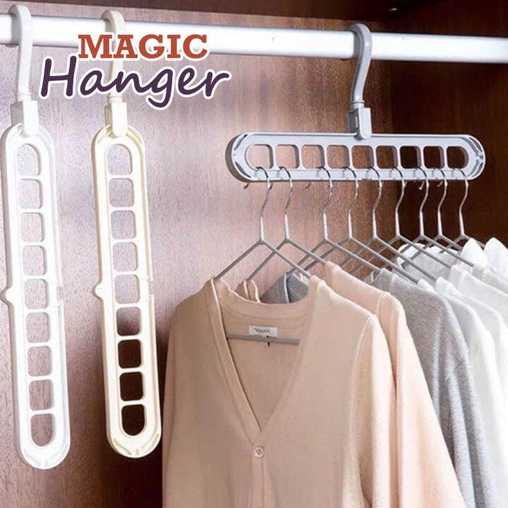 ON HAND Magic Hanger Storage Artifact Hanger 9 Hole Folding Hanger ...