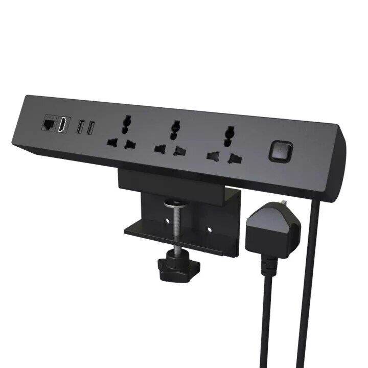 Tabletop Surface Clamp Mounted Universal Power Usb Data Power Strip ...