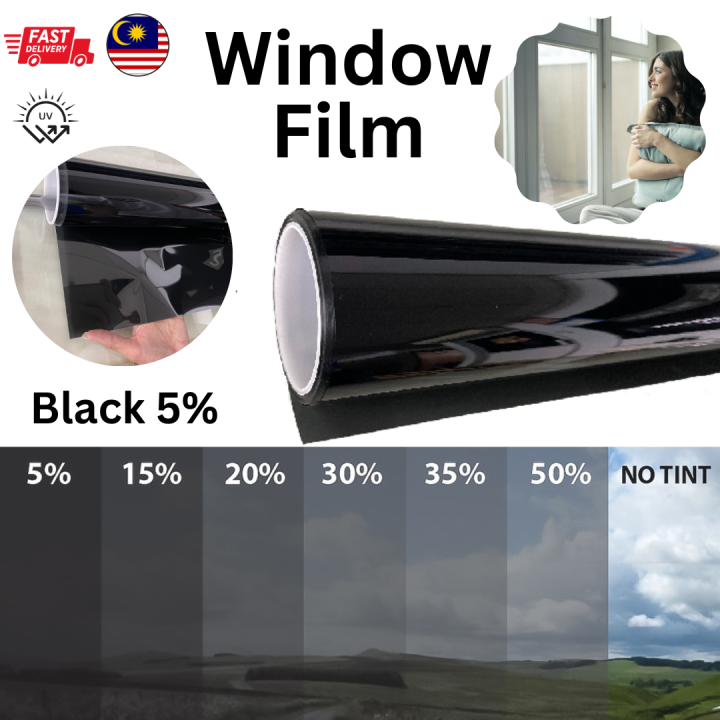 Tinted Rumah/ Black 5%/ Tinted Window/ Tinted Building/ Tinted Cermin ...
