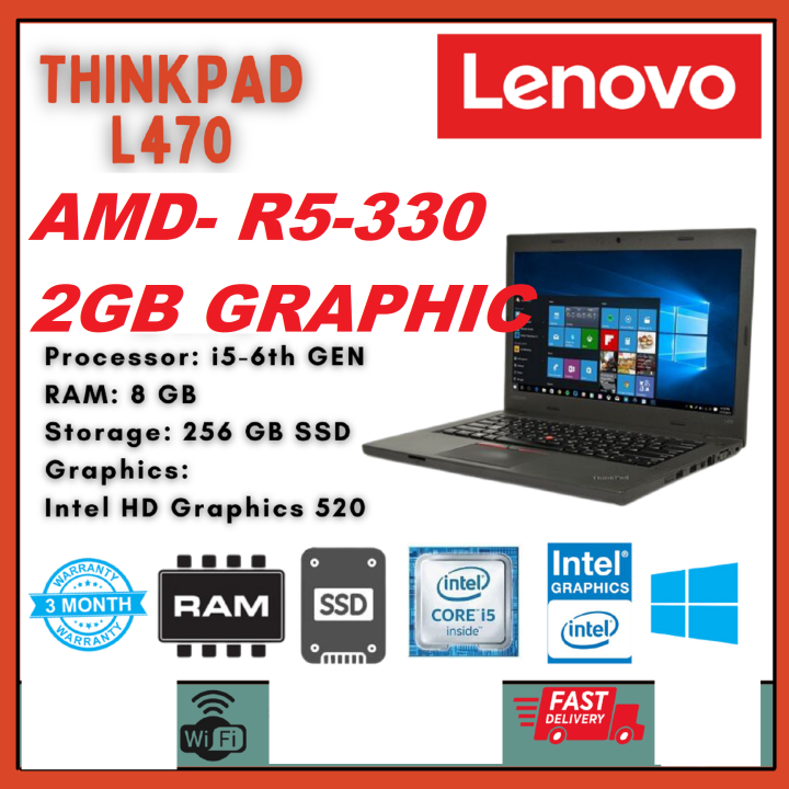LENOVO THINKPAD L470 [INTEL CORE i5-6200U /8GB DDR4 RAM/240GB SSD/2GB ...
