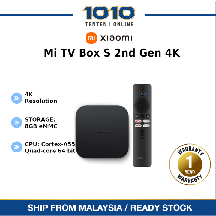 [GLOBAL VERSION] Xiaomi Mi TV Box S 2nd Gen 4K HDR Android TV Box ...