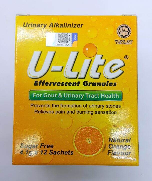 U-Lite Urinary Alkalinizer Effervescent Granules 4.1g X 12 Sachets | Lazada