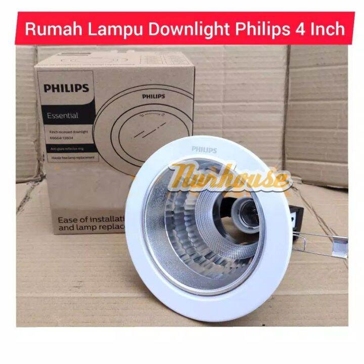rumah lampu downlight philips 4 inch 6664 | Lazada Indonesia