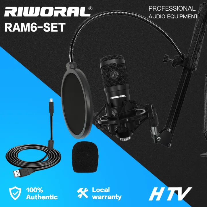 RIWORAL RAM6-SET (USB condenser microphone + stand) | Lazada PH