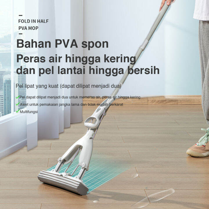 Deli Half Folded Alat Pel Lantai Lipat bahan PVA spon/EVA mop 19501 ...