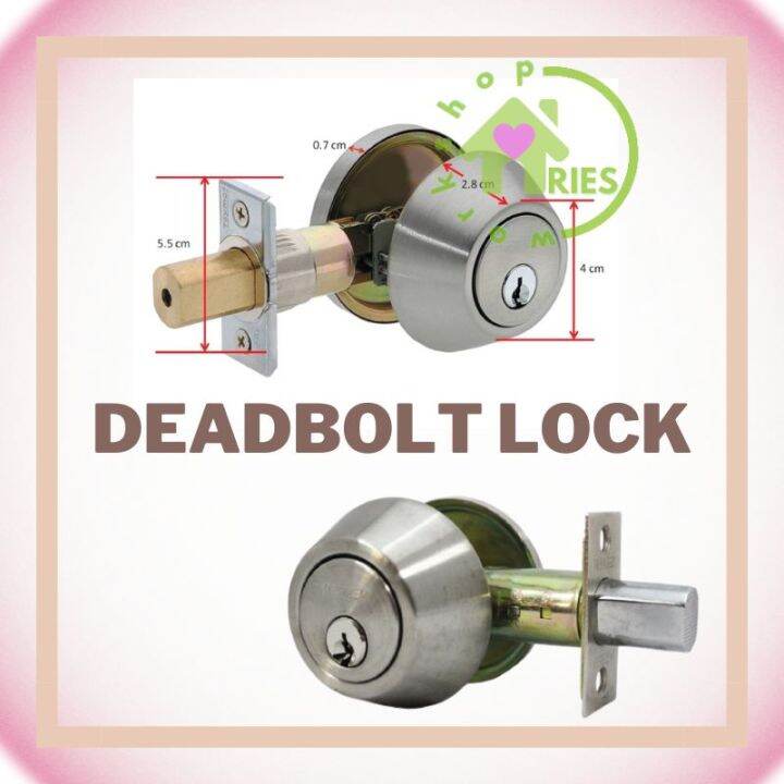 Single Deadbolt Door Lock / Home Security Lockset Thumbturn And Key ...