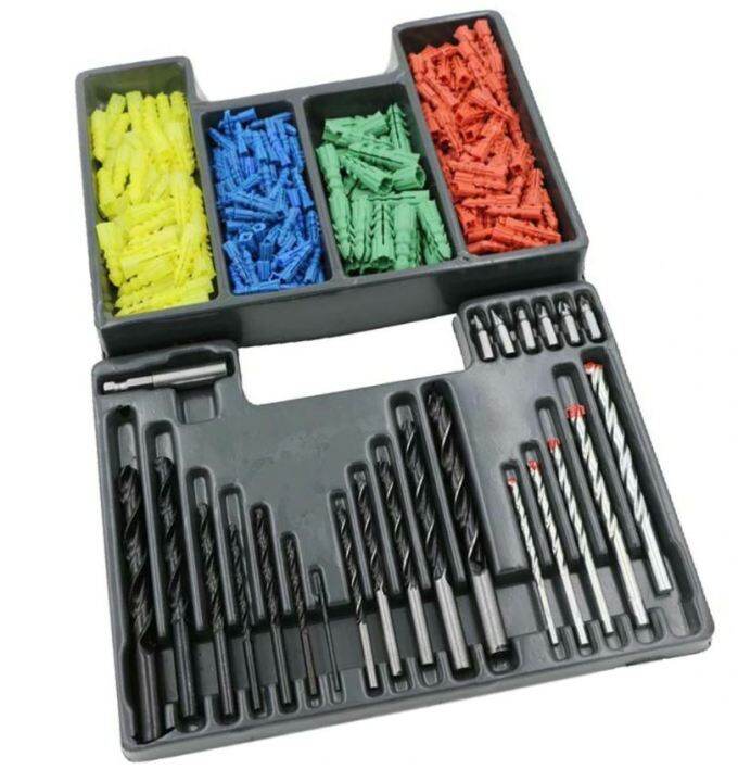 New 300PCS/Set Plastic Multicolor Drill Bit Combination Box Torch Screw ...