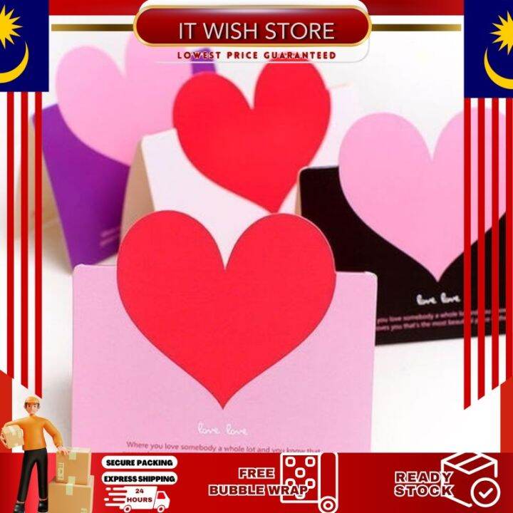 Foldable Gold Frame Greeting Card Wish Card Birthday Thank You Card Kad ...