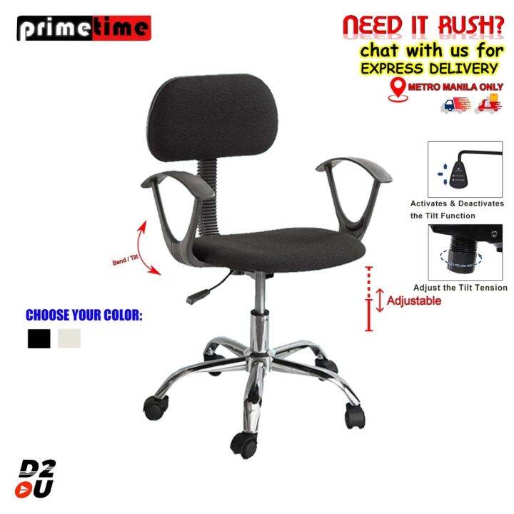 ☂♟ Primetime Premium Ergonomic Computer/Office Chair Chromed Steel ...