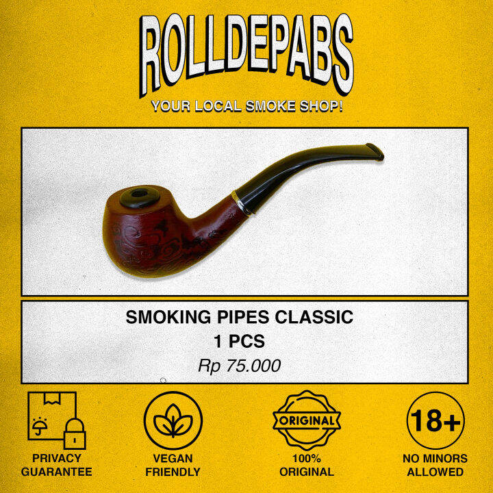 Classic Smoking Pipes Wood / Pipa Rokok Klasik Kayu / Cangklong Klasik ...