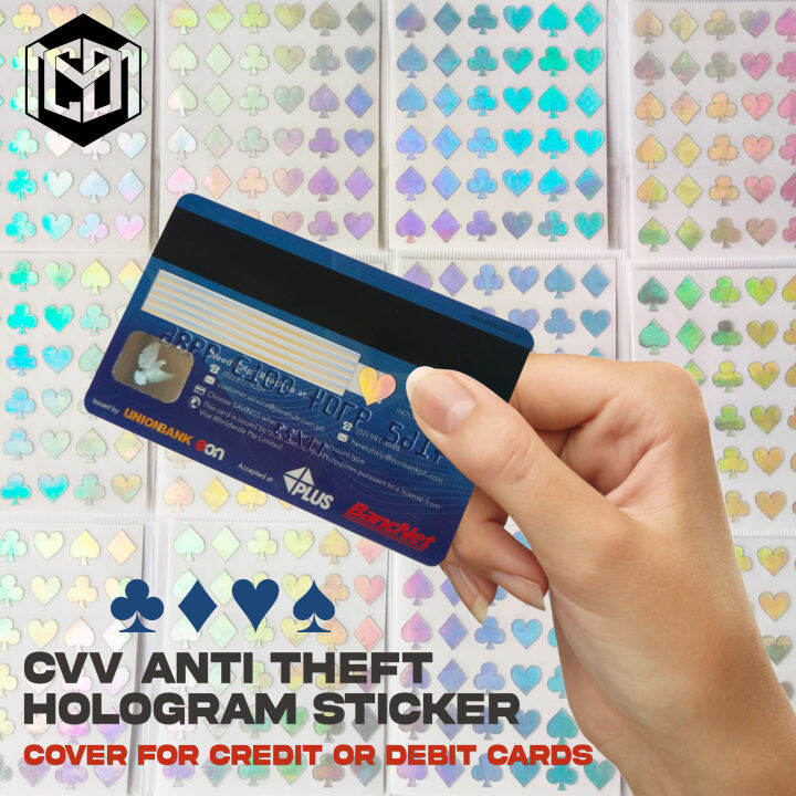CVV ANTI THEFT HOLOGRAM STICKER COVER FOR CREDIT OR DEBIT CARDS | Lazada PH
