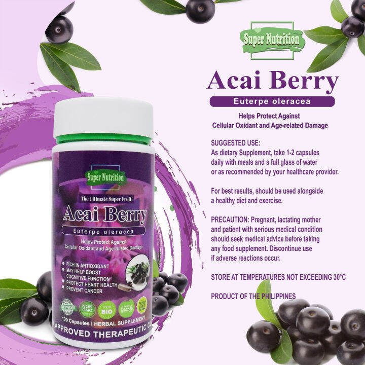 Acai Berry Organic Capsules 100's | Lazada PH