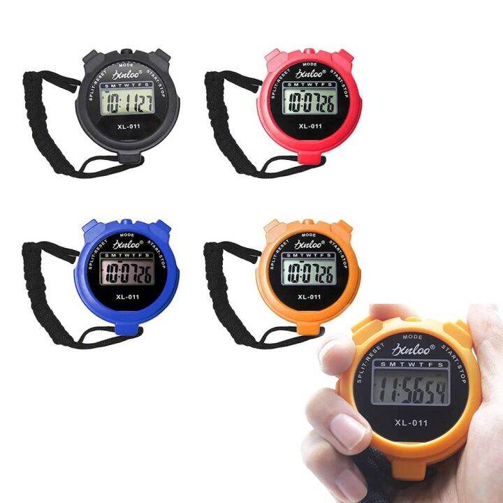 TAHAY Digital Stopwatch Counter with String Handheld Stop Watch ...