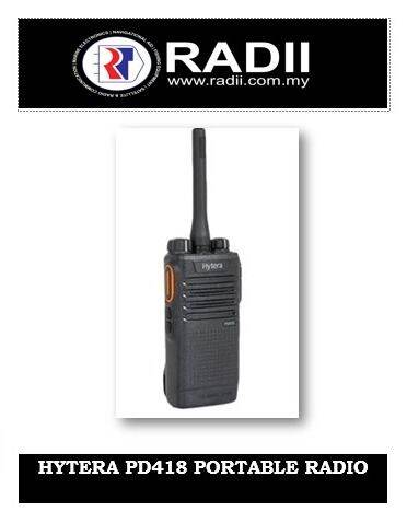 HYTERA PD418 PORTABLE RADIO | Lazada