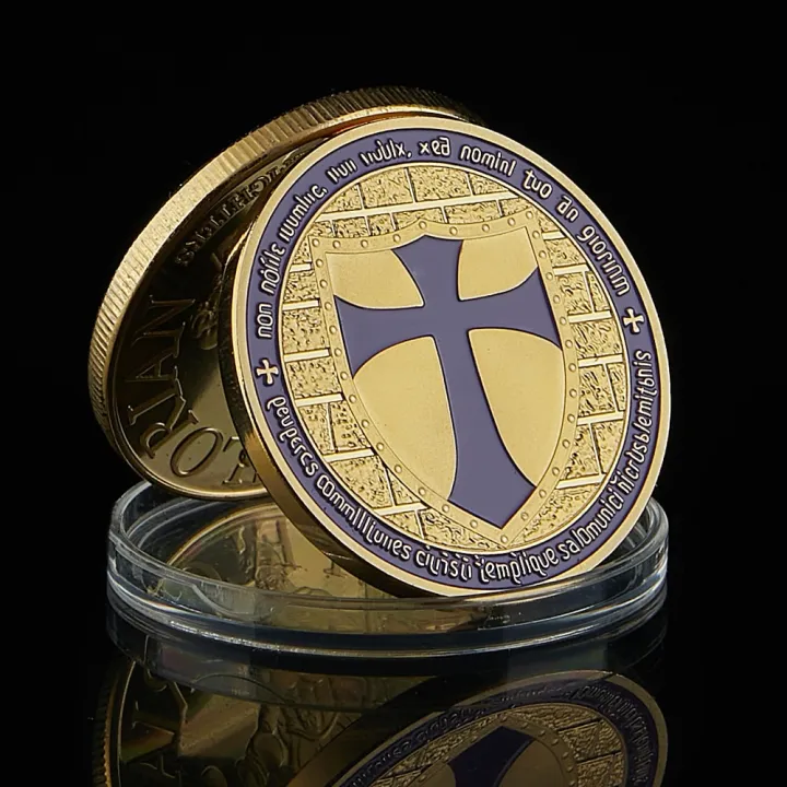 Purple Holy Cross Crusader Souvenir Gold Mason Knights Templar Masonic ...