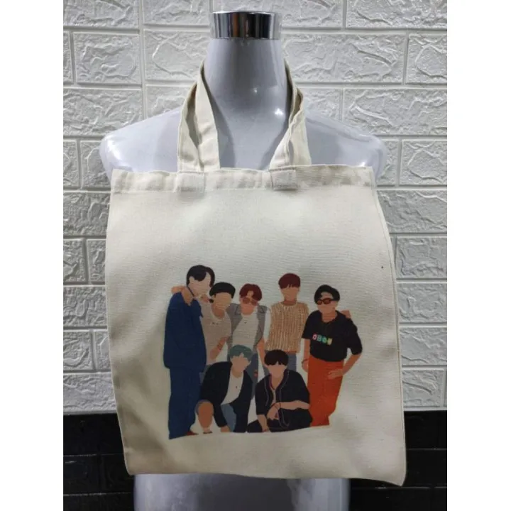 BTS BT21 TOTE BAG JUNGKOOK V JIMIN SUGA JHOPE RM JIN UNOFFICIAL ...