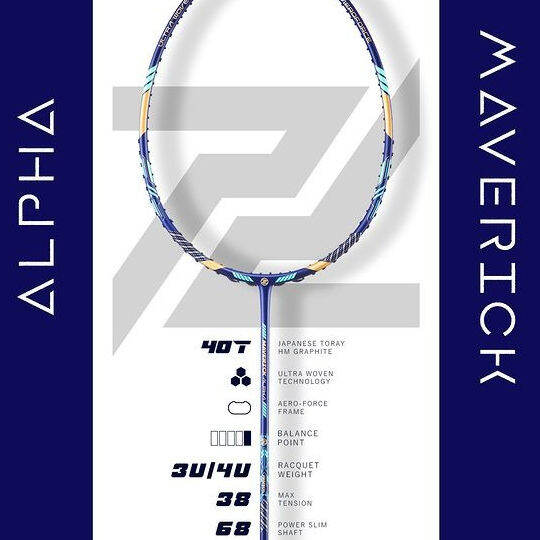 PROTECH MAVERICK ALPHA BADMINTON RACKET (NEW COLOR) (FREE STRING ...