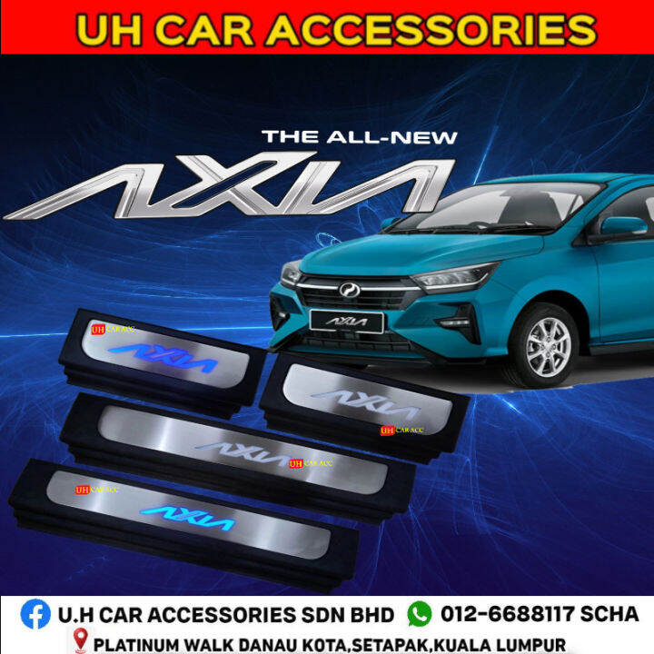 PERODUA AXIA 2023 2024 ABS OEM LED SIDE SILL PLATE DOOR SIDE STEP | Lazada