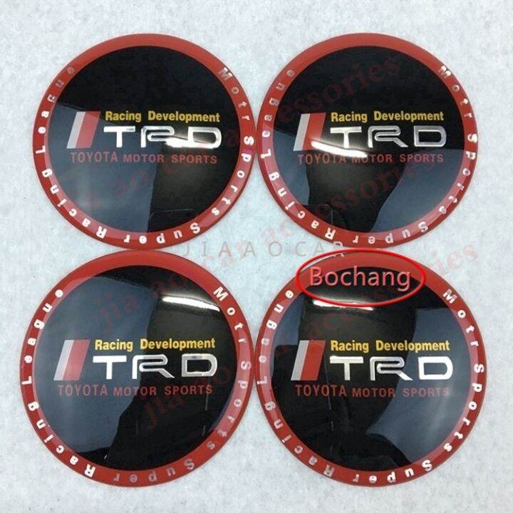 4 x 65mm 2.5'' TRD Logo Car Wheel Center Hub Cap Stickers for Toyota ...