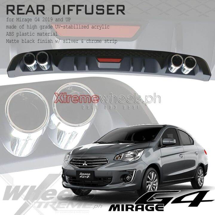 【READY STOCK】 Mirage G4 2019-2020 Rear Diffuser Body Kits Matte Black ...