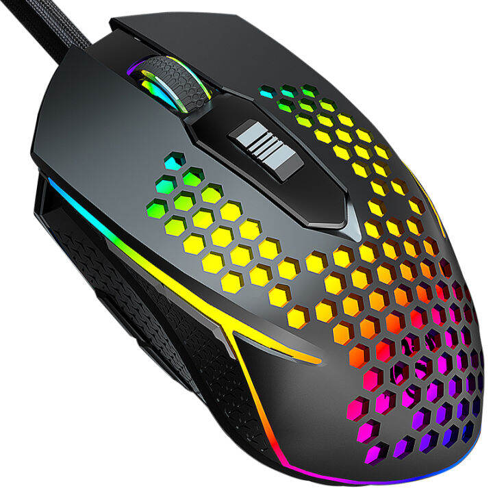 Wired Gaming Mouse RGB Backlight and 7200 Adjustable DPI Ergonomic and ...
