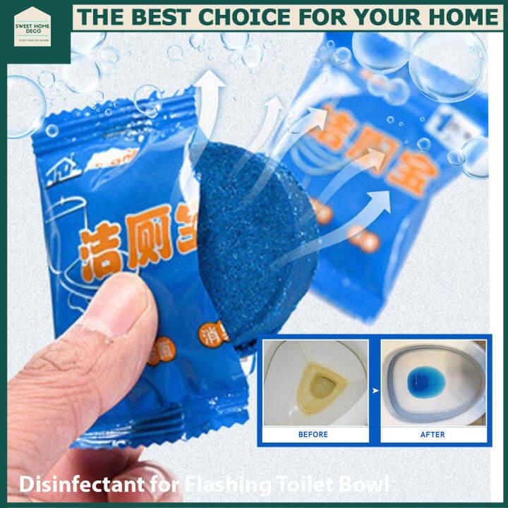 Sweet Home TBC Toilet Bowl Cleaner Solid Blue Tablet Disinfectant for ...
