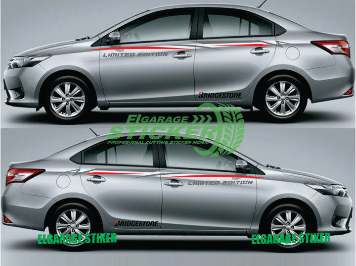 Stiker mobil sedan vios stiker strip body mobil vios city camry cutting ...