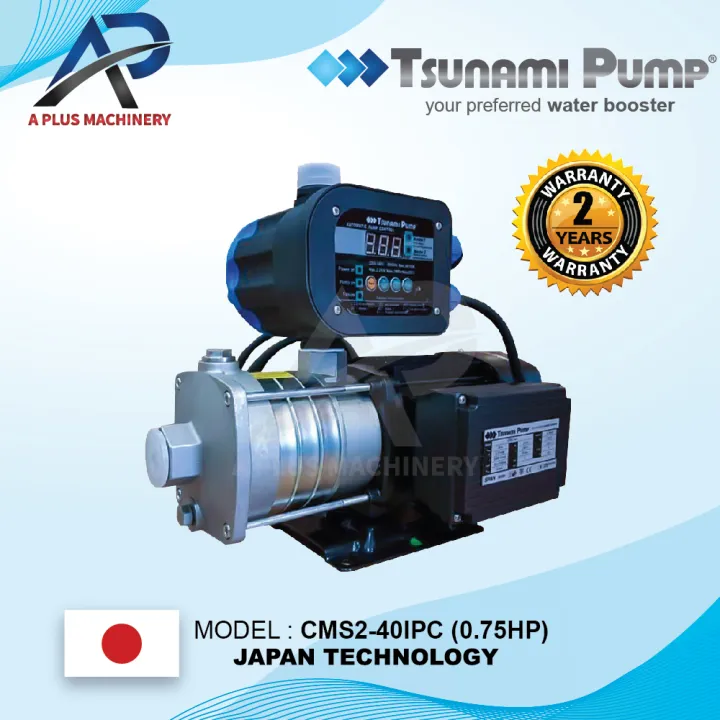 TSUNAMI CMS2-40IPC (0.75HP) STAINLESS STEEL HOME WATER BOOSTER PUMP ...