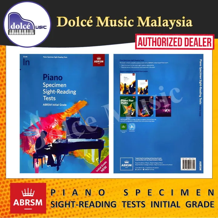 ABRSM - Piano Specimen Sight-Reading Tests Initial Grade | Lazada