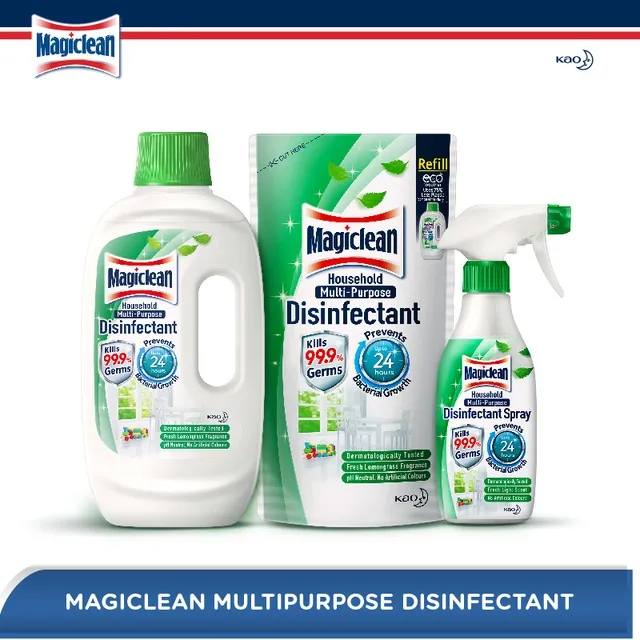 Magiclean Disinfectant Bottle 750ml / Trigger Spray 400ml /Refill 600ml - Multipurpose Cleaner ...