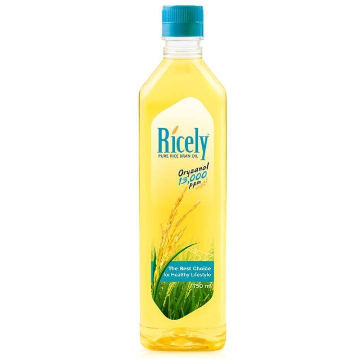 Ricely Oryzanol Rice Bran Oil 750ml. Free shipping cooking oil ส่งฟรี ...