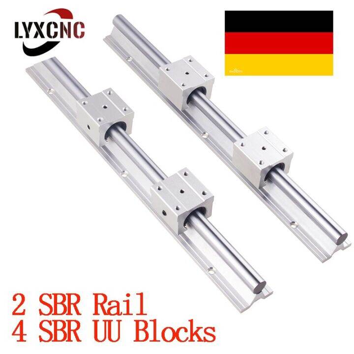 2PCS Linear Guide Rail SBR12 SBR16 SBR20 SBR25 300 500 1000 1200 600mm ...