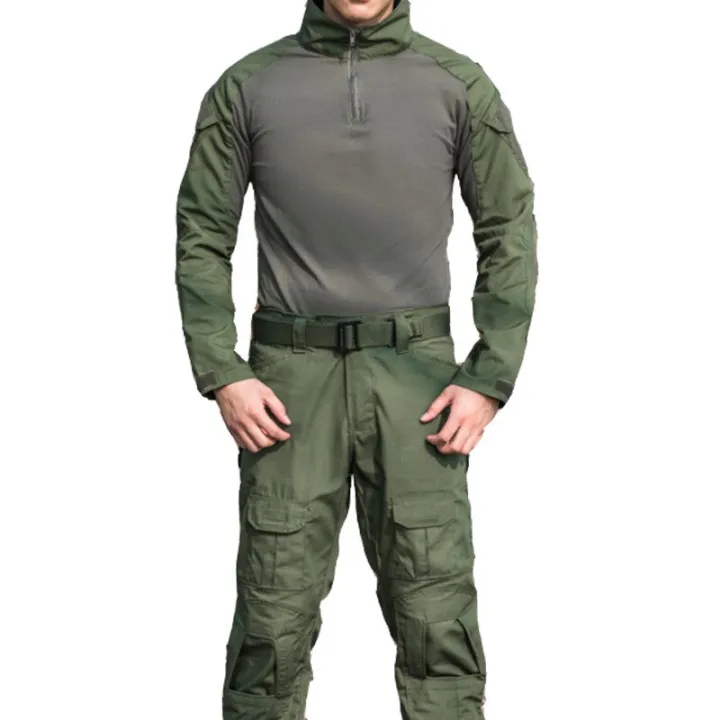 Green Camouflage Hunting Clothes Tactical Uniform Combat Shirt Pants ...