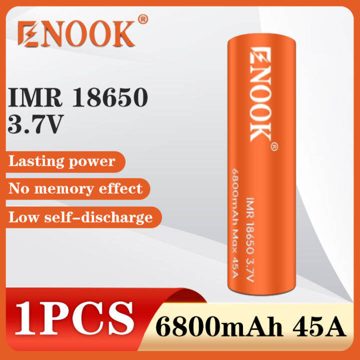 Enook 18650 6800mAh 45A 3.7v li- ion battery for flashlight lithium ion ...