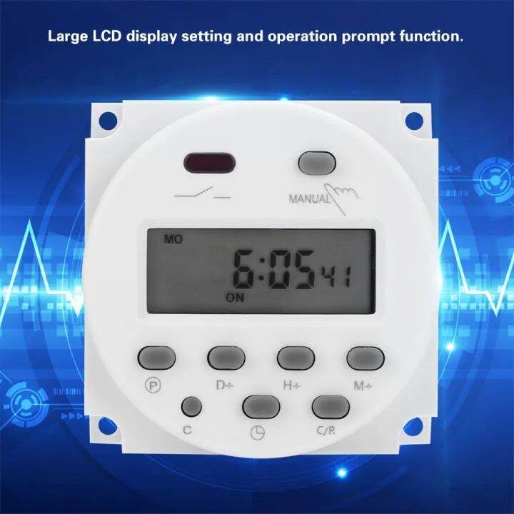 Timer ทามเมอร์ เครื่องตั้งเวลา Digital Timer Switch 16A 12V/24V/220V ...