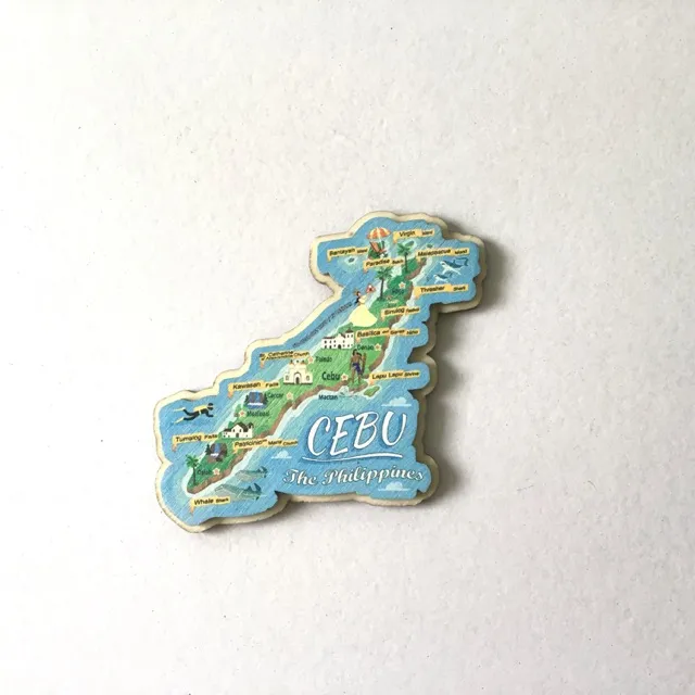 Cebu map wooden ref magnet | Lazada PH