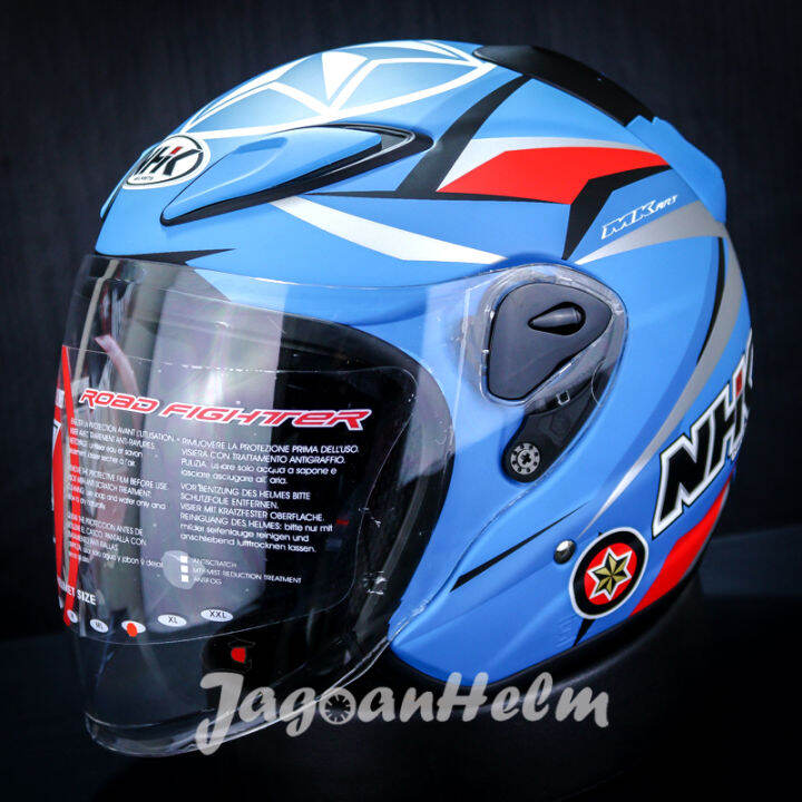 NHK HELM R6 ESTRELLA GALICIA | BLUE DOFF | R-6 HALF FACE R 6 | Lazada ...