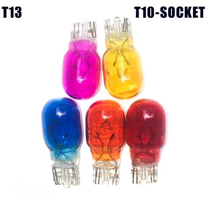 Bulb Type T10 socket T13 Color Orange / White / Blue 12v Car and ...