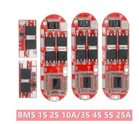 BMS 1S 2S 10A 3S 4S 5S 25A Bms 18650 Li-ion Lipo แบตเตอรี่ลิเธียม ...
