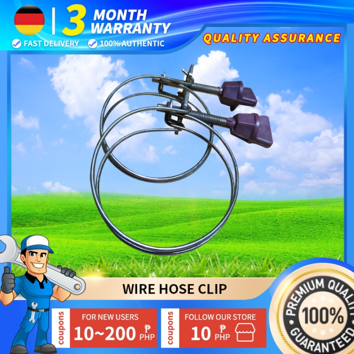 Adjustable Double Wire Water Hose Barb Clamp Pipe Clip Hoop Plumbing ...