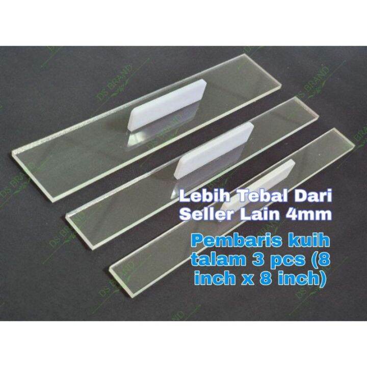 8 inch Pembaris kuih talam 3 pcs / puding / kek / agar-Agar / kek lapis ...