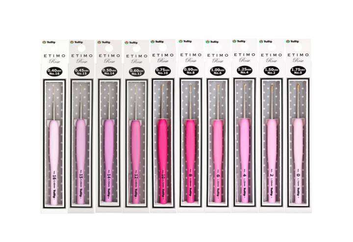 Tulip Etimo rose ด้ามชมพู เข็มโครเชต์แท้ made in japan (ราคาต่อด้าม ...