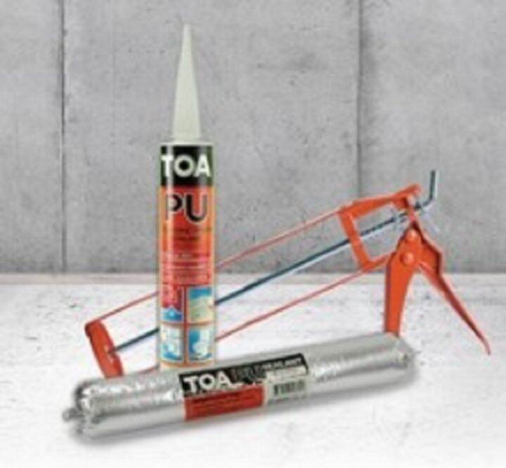 TOA PU Sealant พียู ซีลแลนท์ (310 มล.) ทีโอเอ โพลียูริเทน ซีลแลนท์ Polyurethane Sealant สีขาว ...