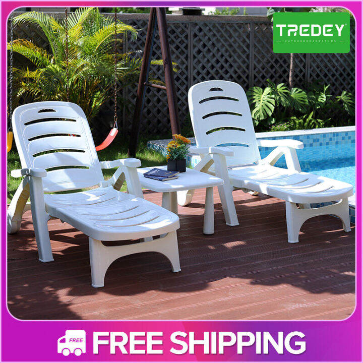 TREDEY outdoor foldable swimming pool beach chairs beach table outdoor ...
