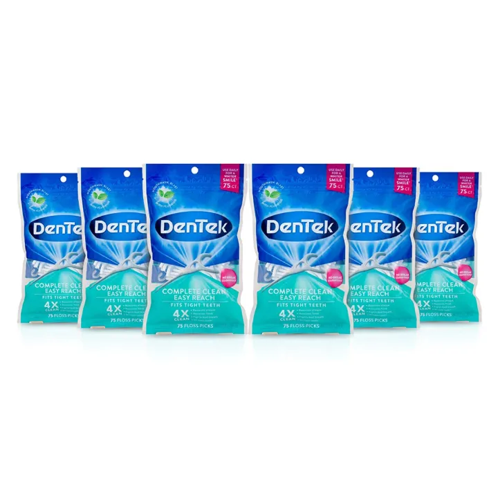 DenTek Complete Clean Easy Reach Floss Picks | Advanced Fluoride ...